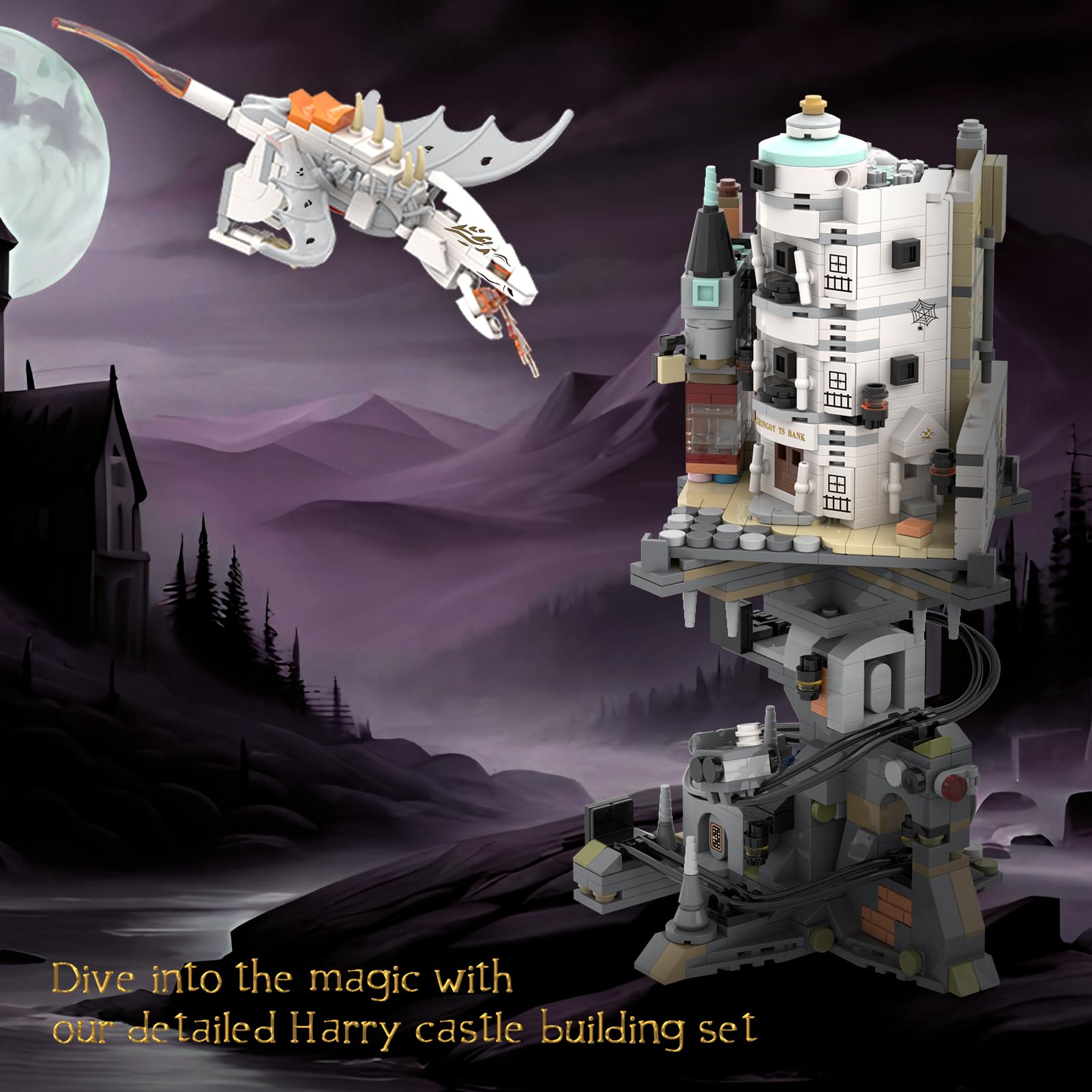 Snapklik.com : Wizarding Bank Building Blocks, Harry Castle Building ...