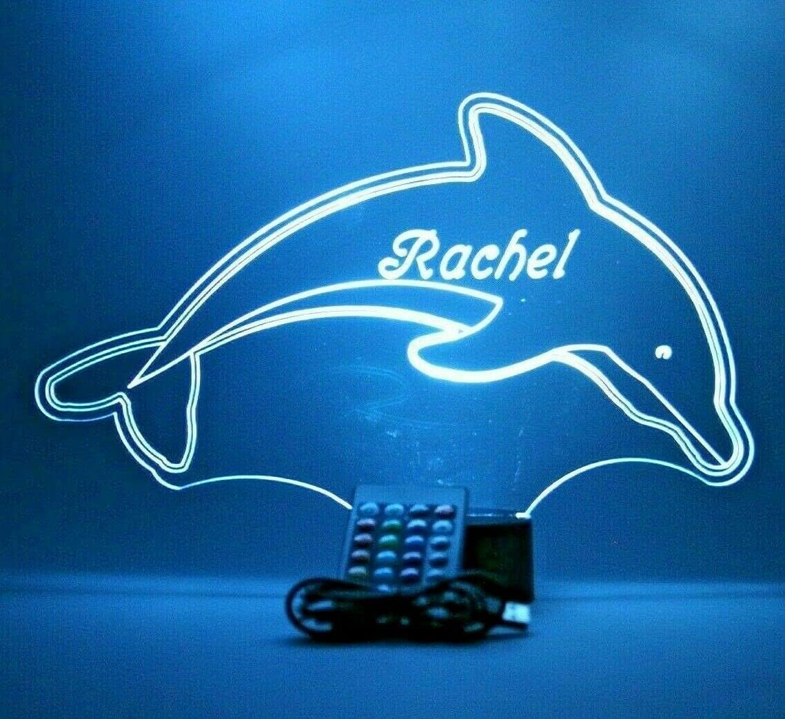 Amazon.com: Large Swimming Dolphin Night Light Up Lamp LED Stand ...