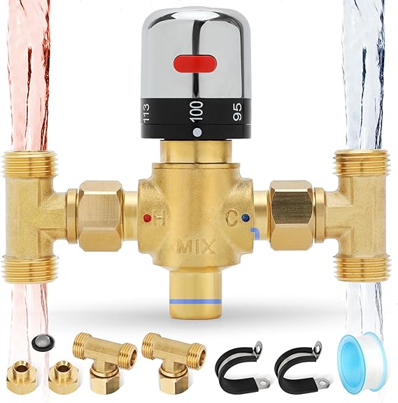 Adjustable Temperature Hot Water Circulation Pump Bypass Valve for ...