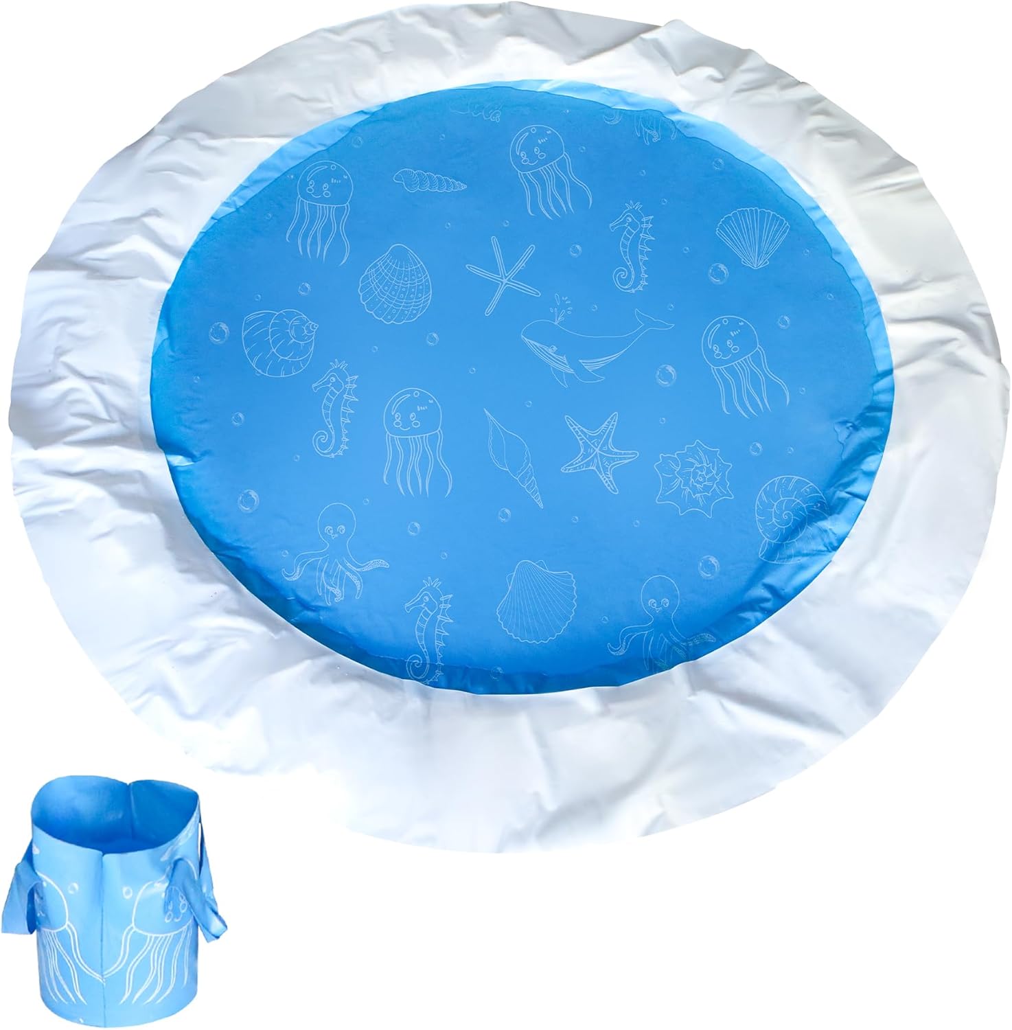 Amazon.com: Beach Puddle Pool for Toddler 6.5FT - Baby Sand Play Mat 2 ...