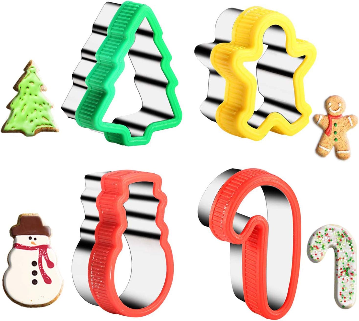 Amazon.com: Wilton Christmas Tree Comfort Grip Stainless Steel Cookie ...