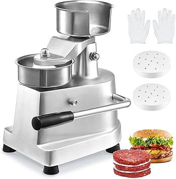 Amazon.com: VEVOR Commercial Burger Patty Maker, 100mm/4inch Hamburger ...