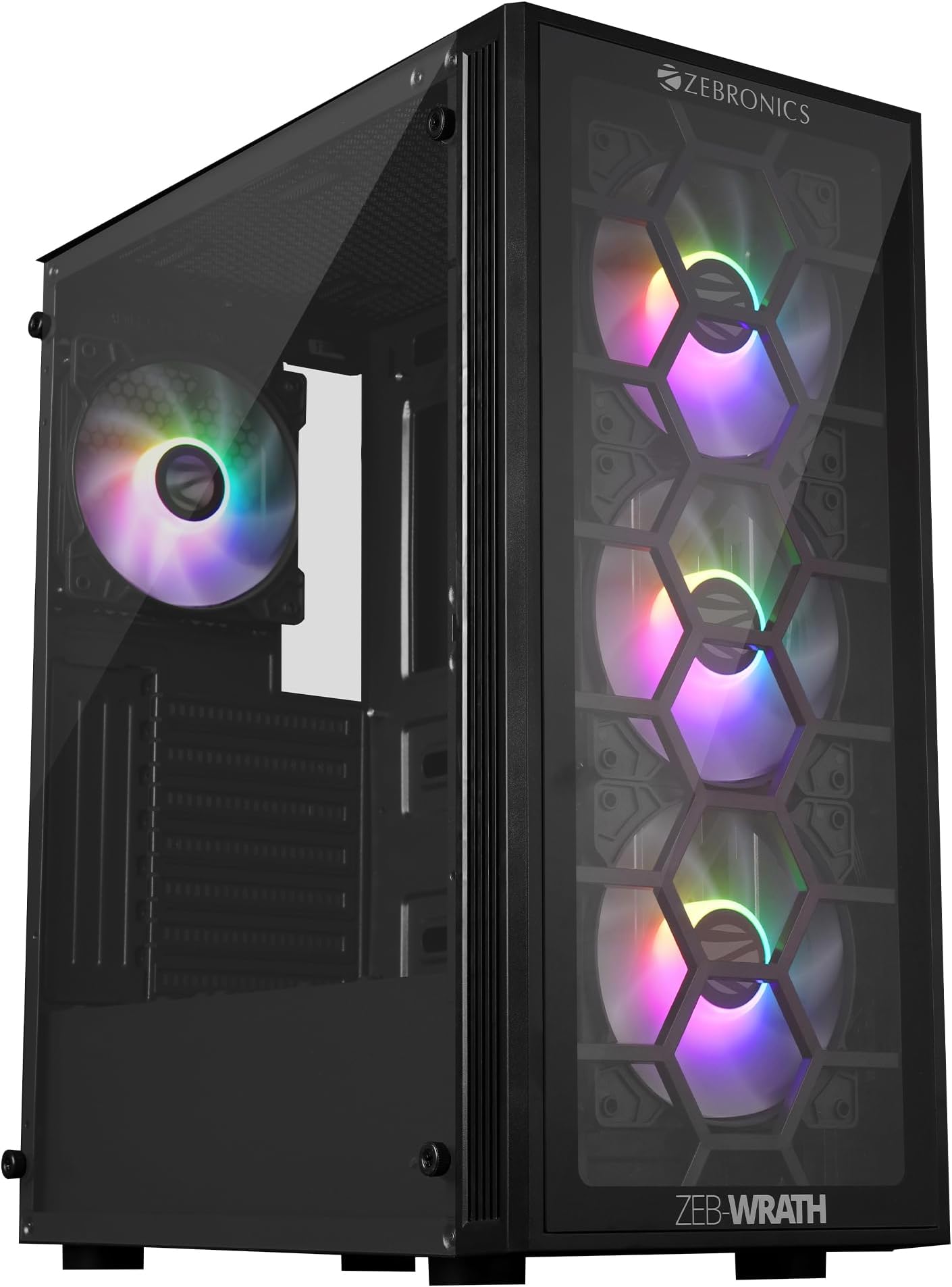 Amazon.in: Buy ZEBRONICS Wrath Mid-Tower Premium Gaming Cabinet ATX ...