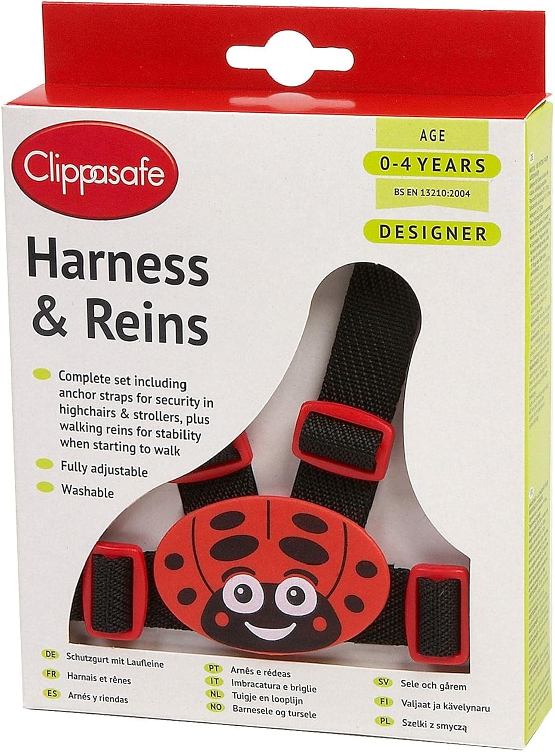 Clippasafe Designer Harness & Reins – Ladybird – BigaMart