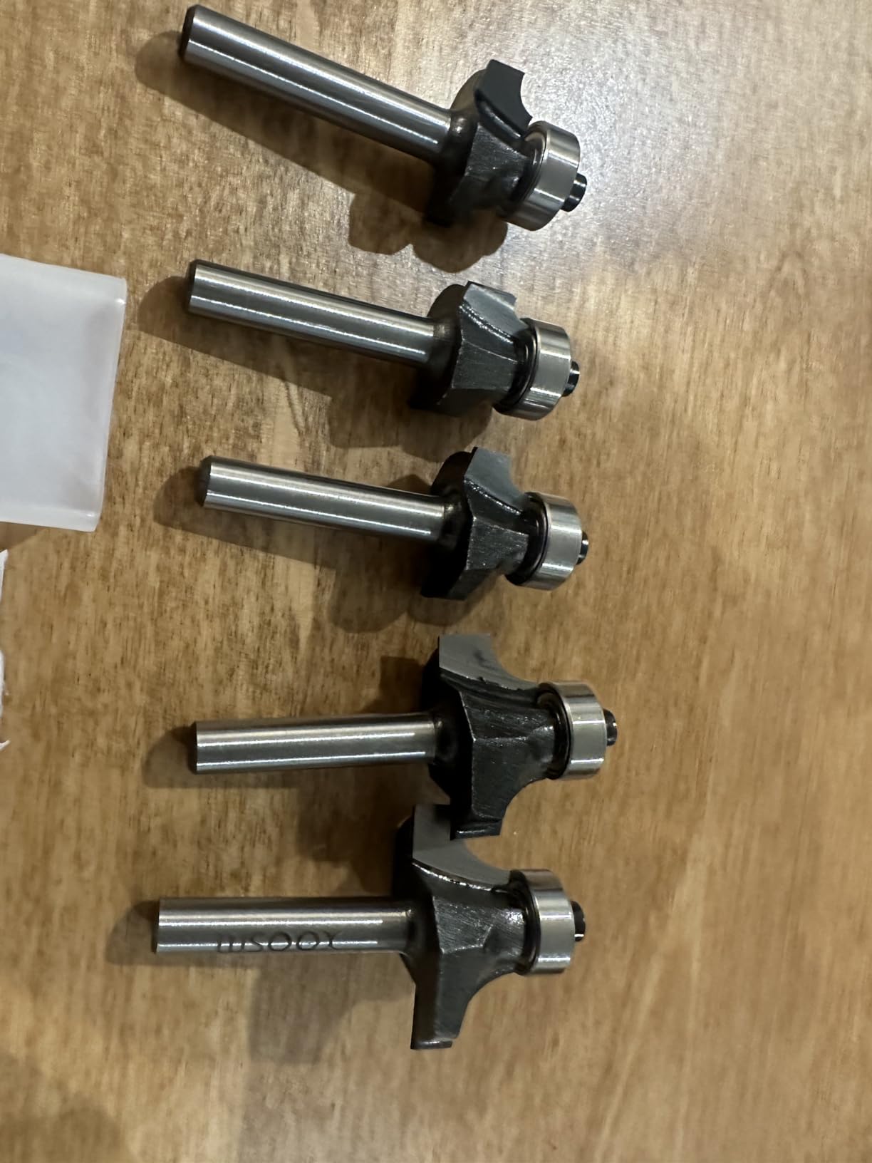 WSOOX Roundover Router bit Set by 1/4 Inch Shank 5PCS Rounding Over ...