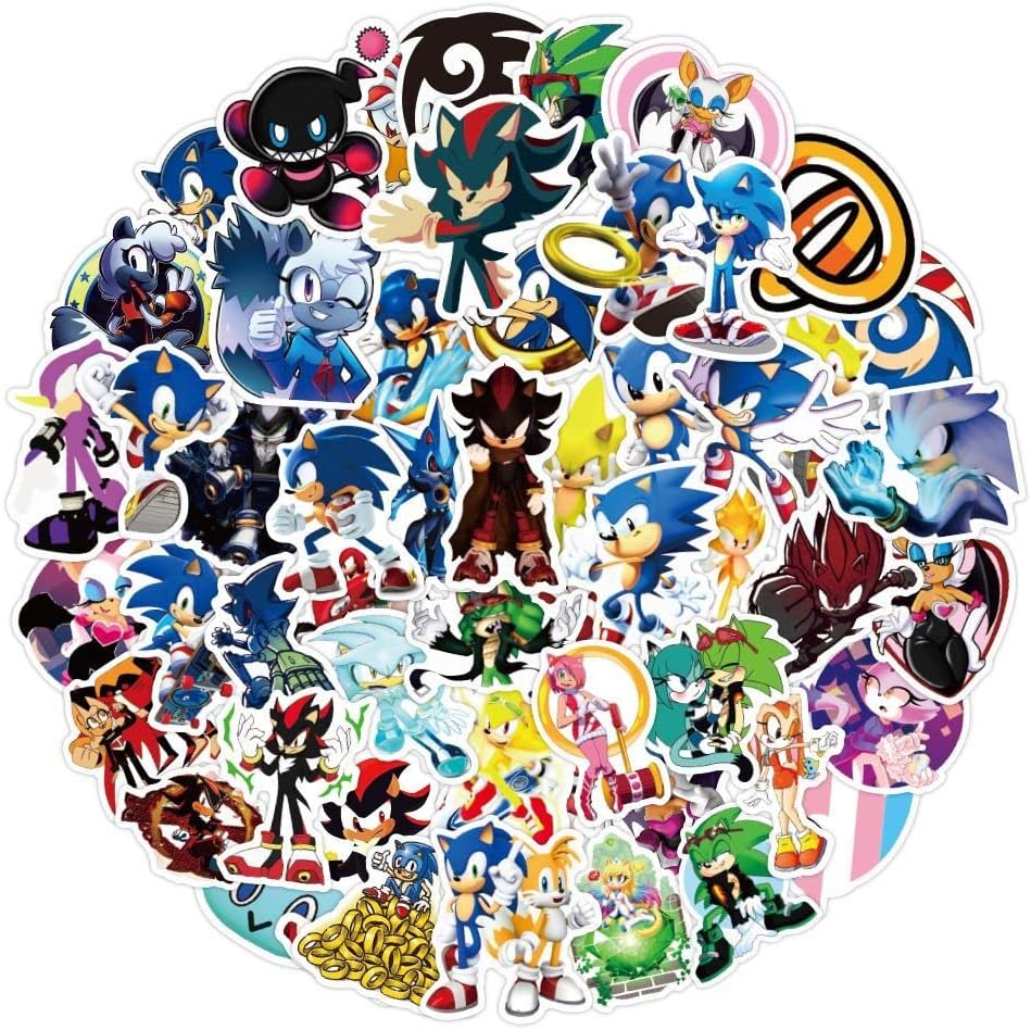 通用 Anime Game Sonic Stickers[100PCS] The Hedgehog Stickers Birthday ...