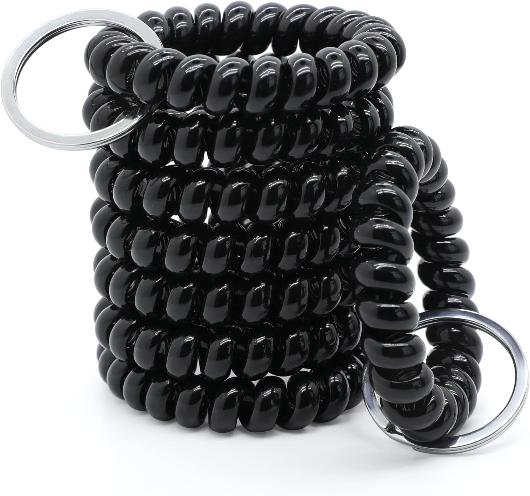 Amazon.com: Lucky Line 2” Spiral Wrist Coil with Steel Key Ring ...