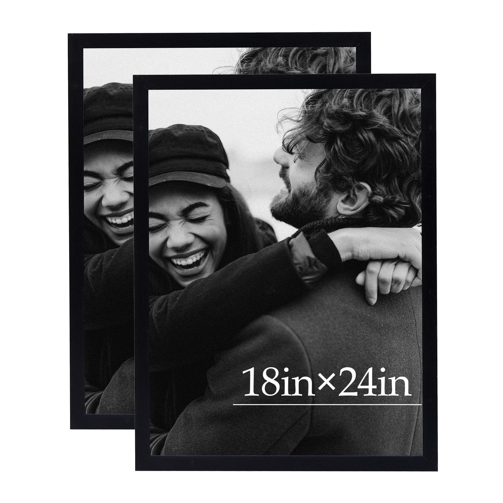 Muzilife 18×24 Black Poster Frame 2 Pack, Poster Photo Frame for ...
