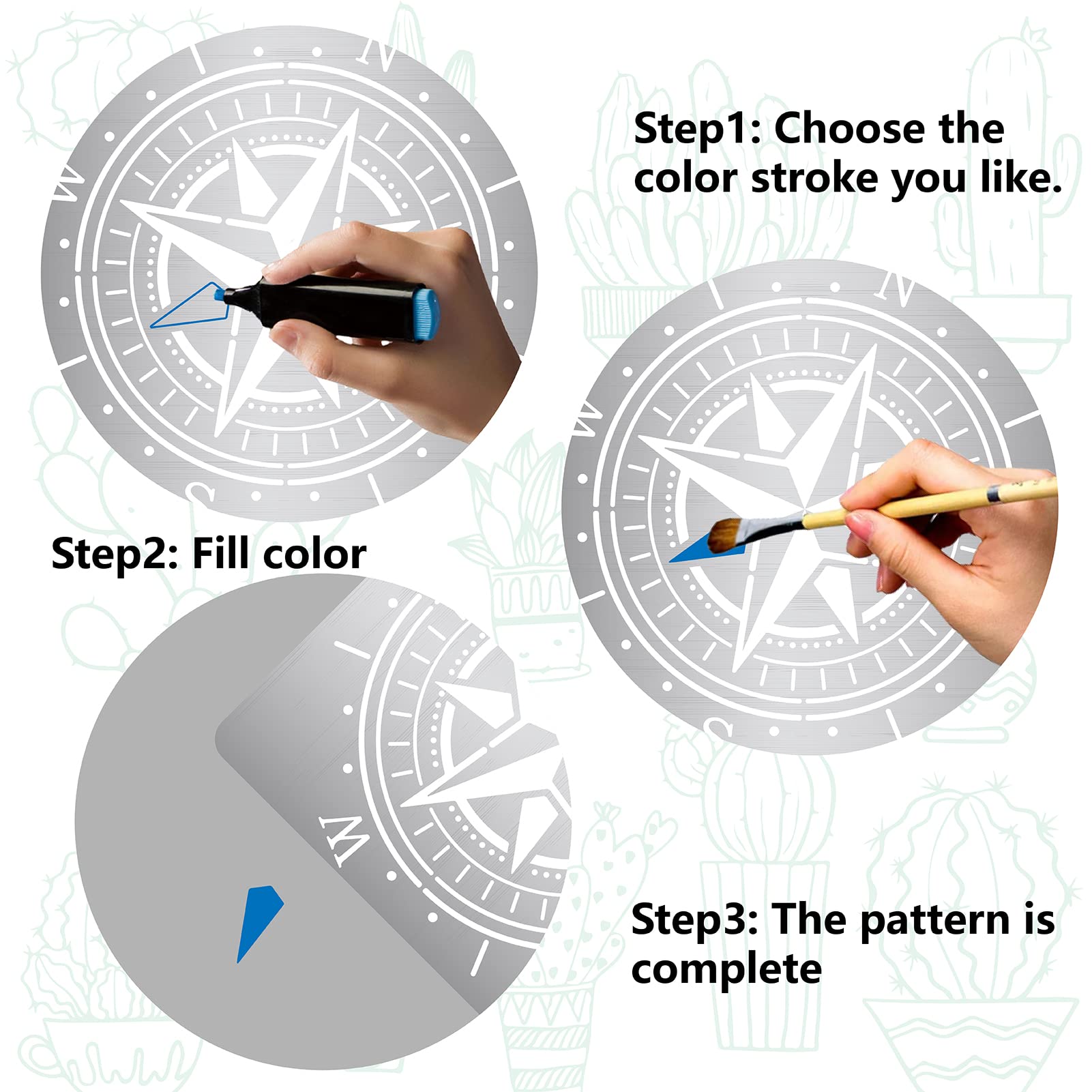 Stencil Stella Bussola Nautica