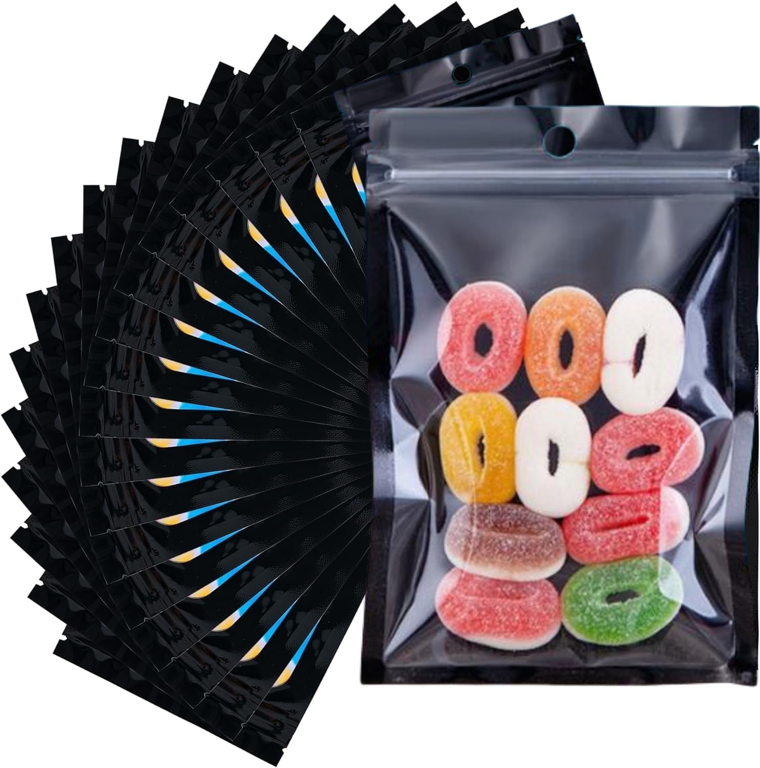 【100pcs】Bolsas Resellables,Bolsa Ziplock Apta de Aluminio por Ambos ...