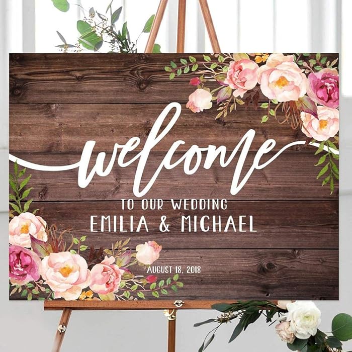 Buy Max345Gall Rustic Welcome Wedding Sign Welcome to Our Wedding Sign ...