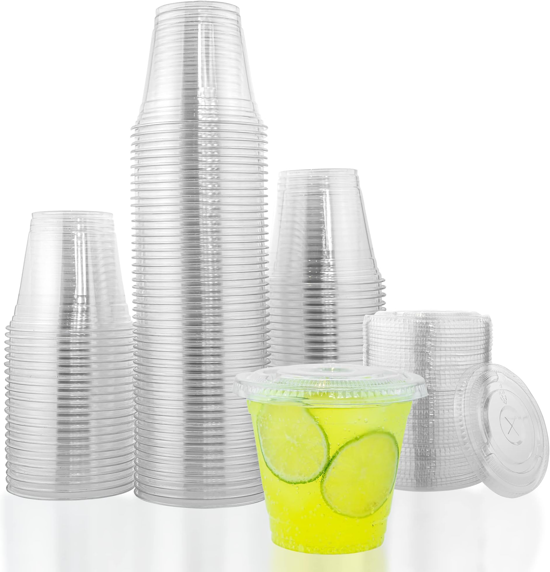 Amazon.com: Carnival Party 16 oz Disposable Plastic Cups with Lids and ...