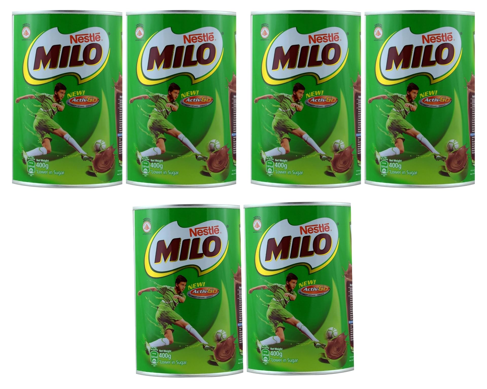 Milo Instant Malt Chocolate Drinking Powder Tin - 400g (Pack of 6 ...