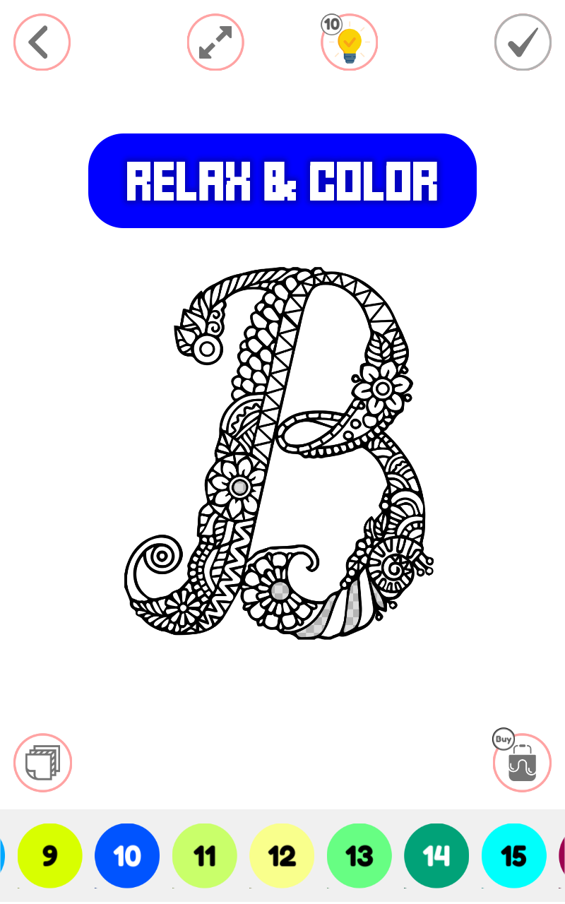 Alphabets Color by Number Book - Grownups Paint + Glitter + Crayon ...