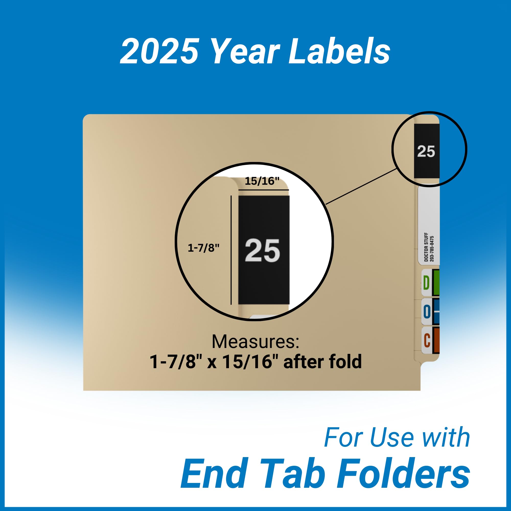 2025 Stickers For File Folder 2025 Year Stickers, Compatible With Smead ...