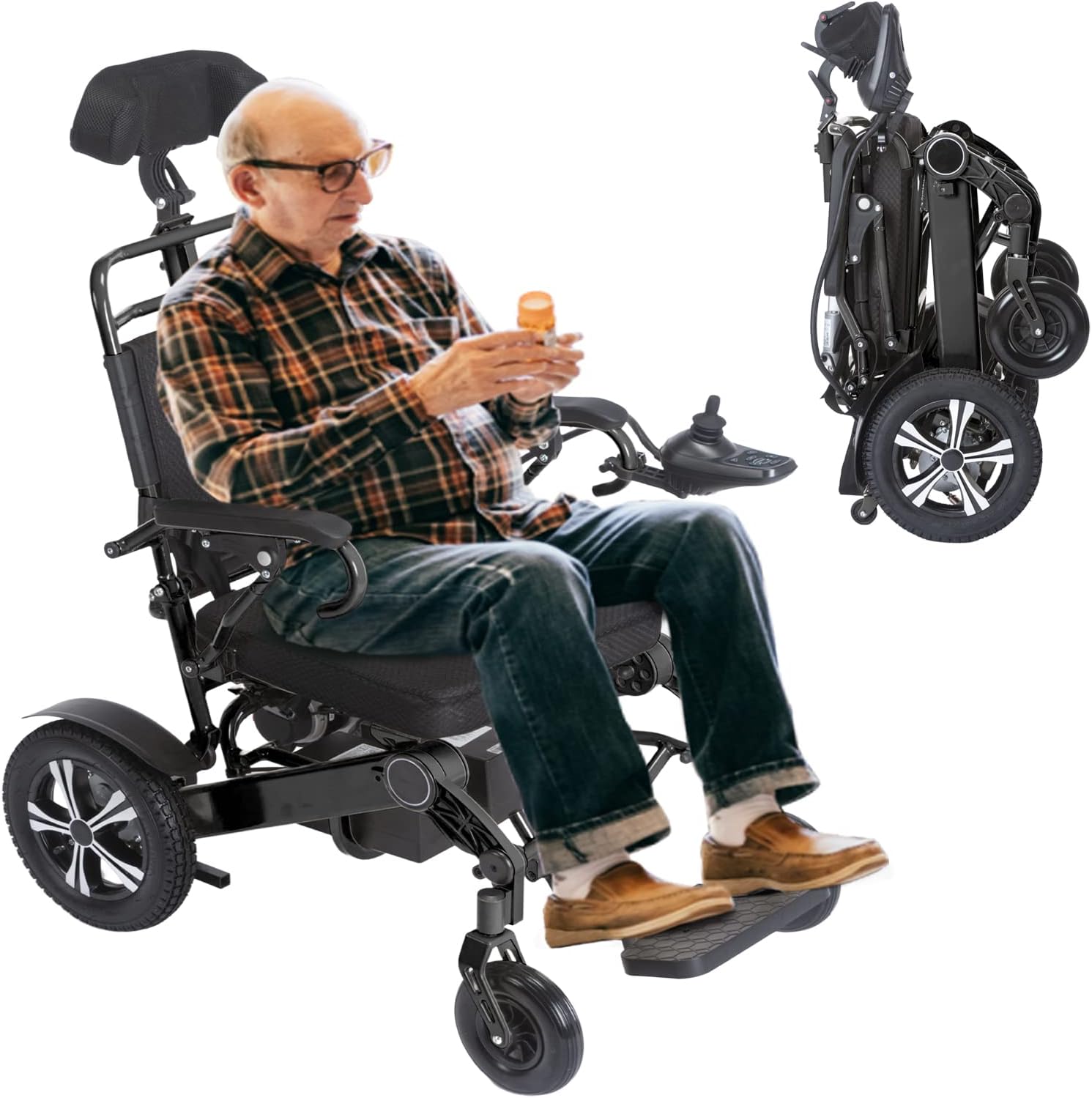 Amazon.com: Electric Wheelchairs for Adults, Lightweight Motorized ...