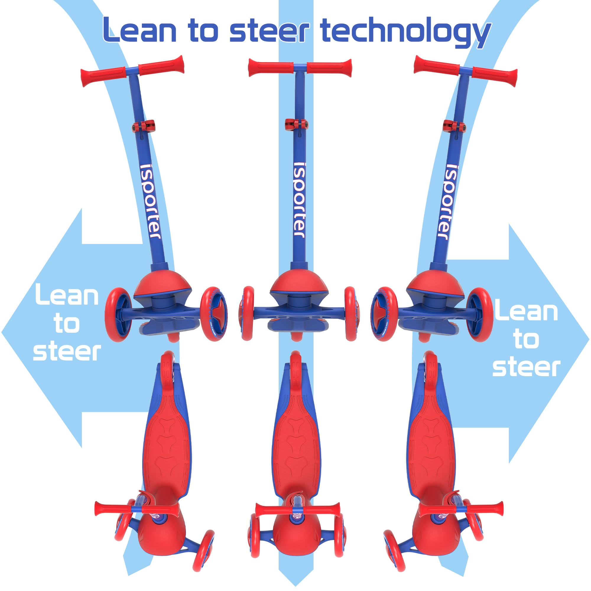 iSporter 3-Wheeled Toddler Scooter for Kids Ages 2-5, Toddlers Age 3-5 ...