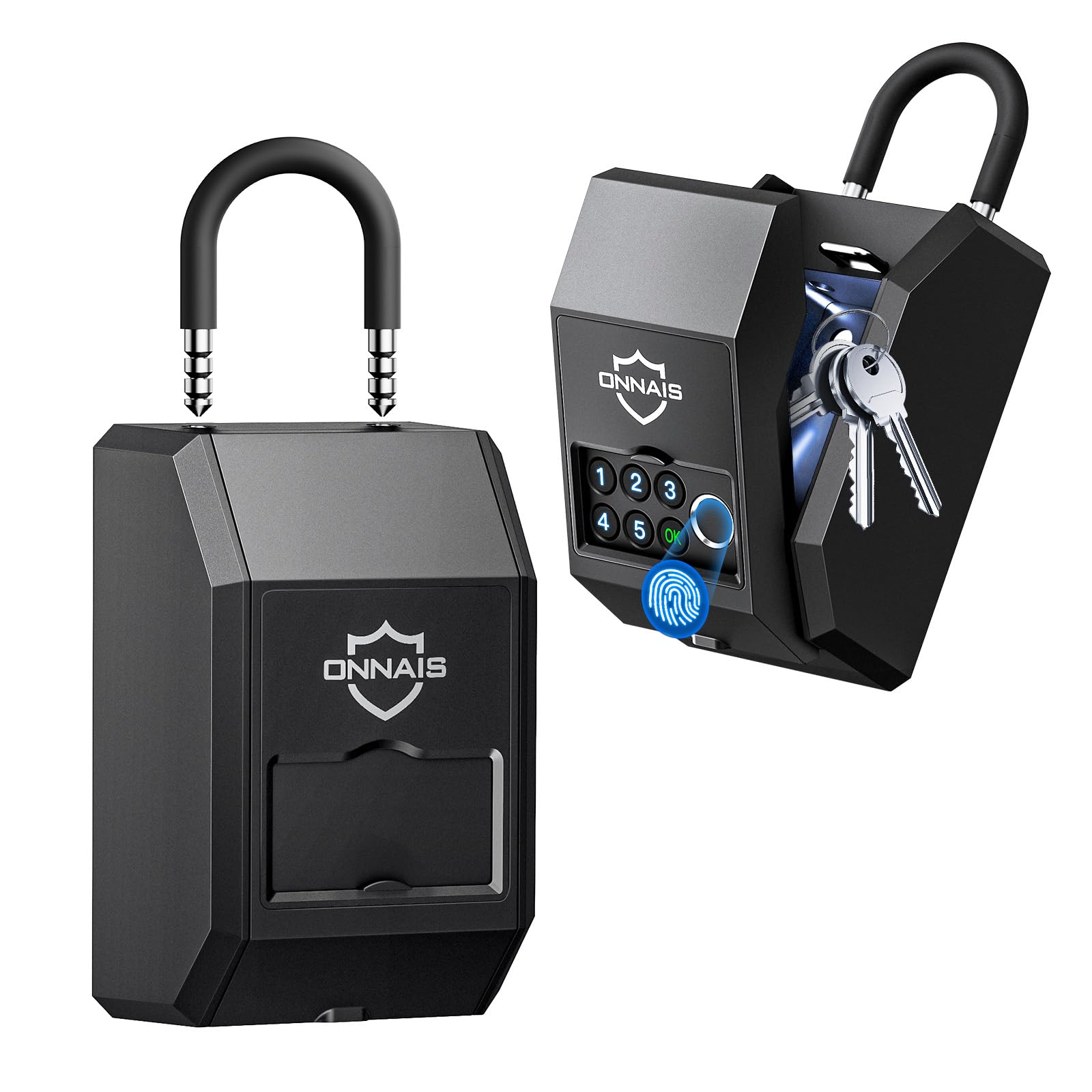 Snapklik.com : ONNAIS Smart Key Lock Box, Fingerprint Recognition And ...