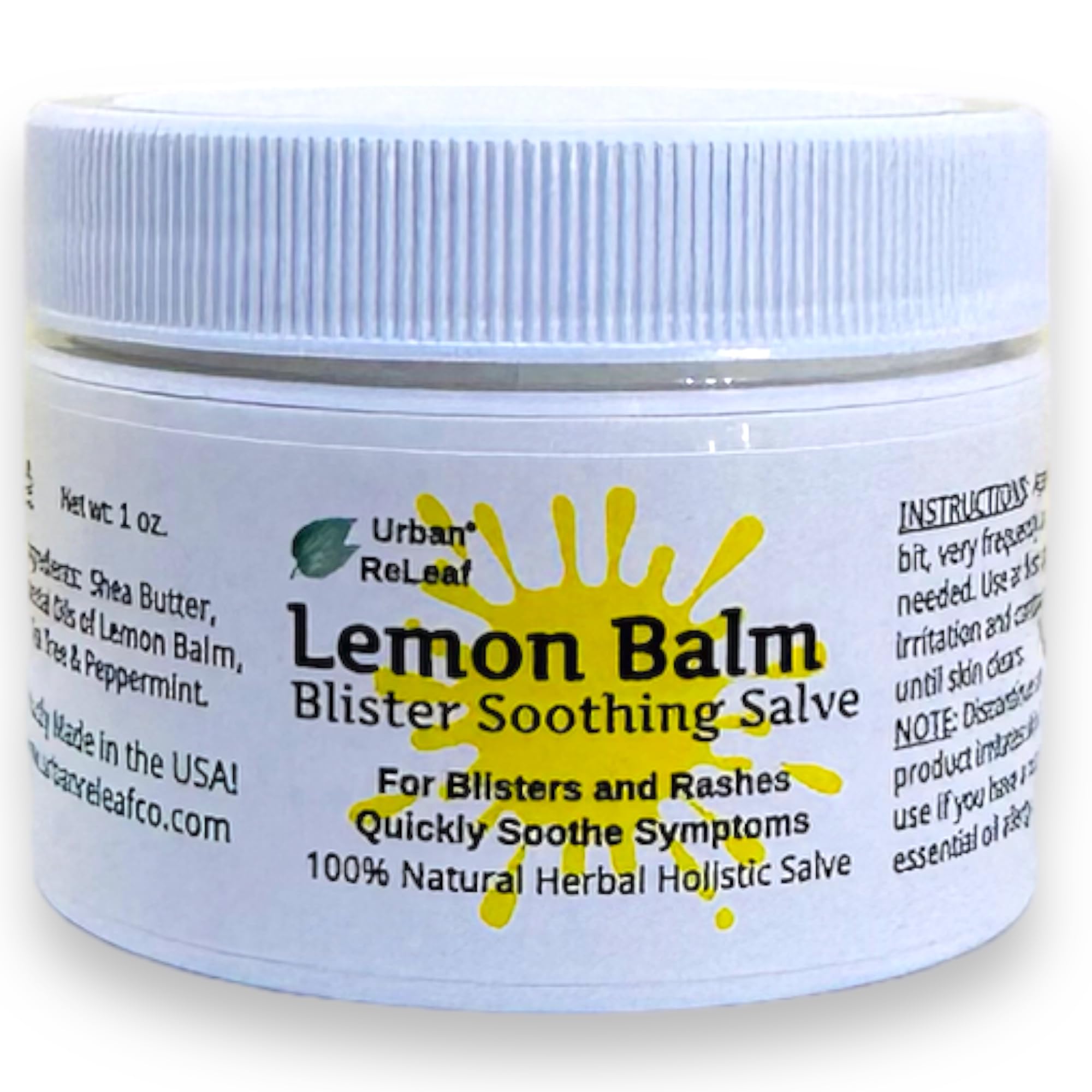Urban Releaf Lemon Balm Cold Sore And Shingles Salve Soothe ...