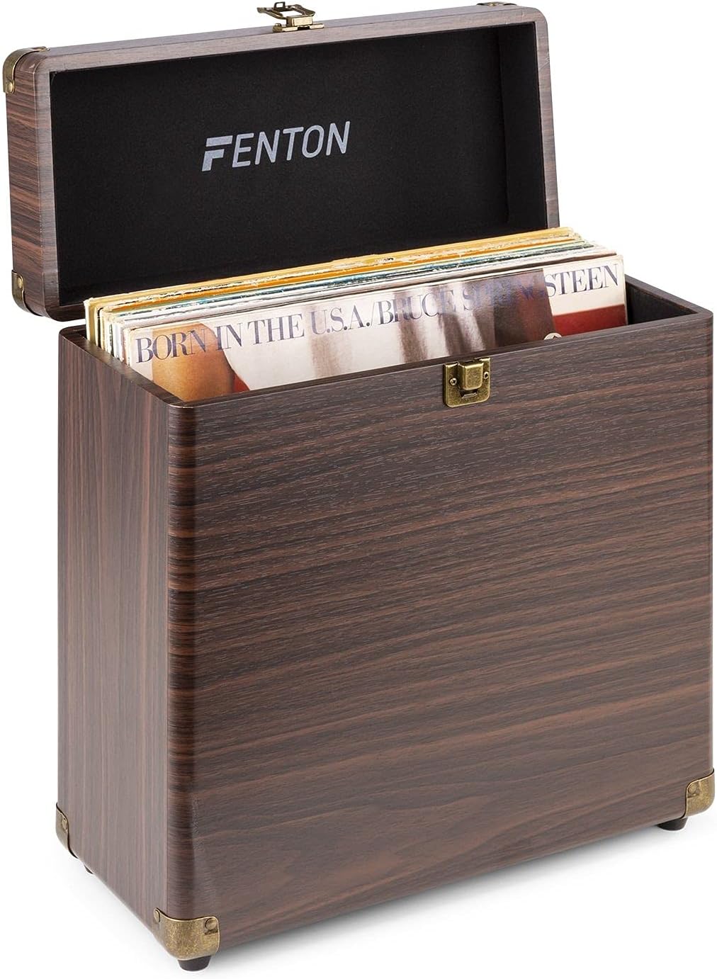 GPO Portable 12 Inch Vinyl Carry Case, Music Storage Box Holding up ...