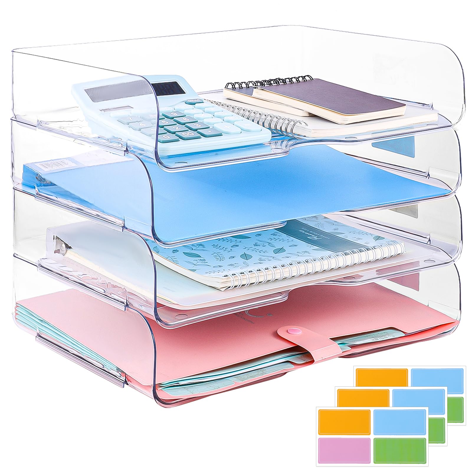 Amazon.com: Desk Organizers and Accessories, 4-Tier Paper Organizer for ...