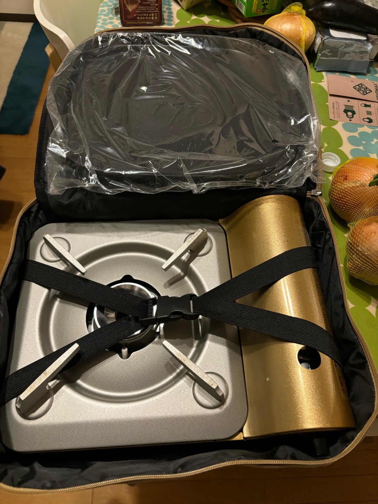 Amazon.co.jp: カセットコンロ収納ケース ガスボンベ 同時収納 クッション入り マルチコンテナボックス 多機能 底部ゴム足付き 900Dオックスフォード生地 自立型 アウトドア ...