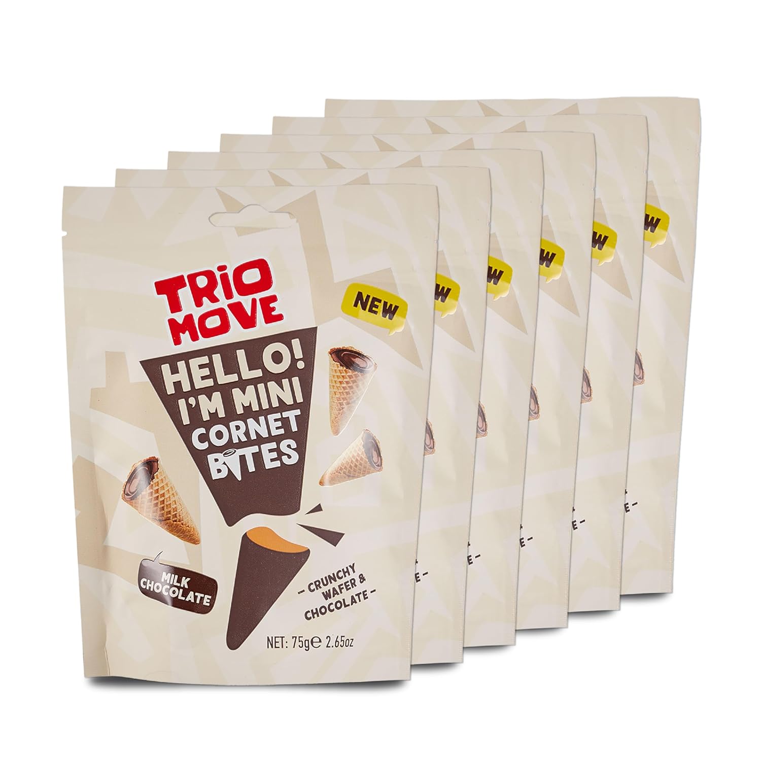 Amazon.com: Trio Move Mini Cornet Bites – Delicious Bite-Sized Crunchy ...