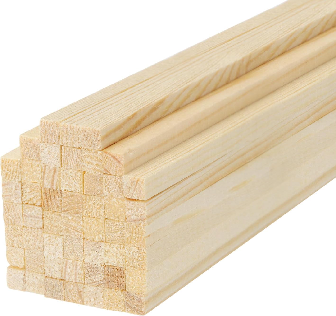 Amazon.com: MECCANIXITY Pack of 50 Square Wooden Sticks, 1/5x12" Dowel ...