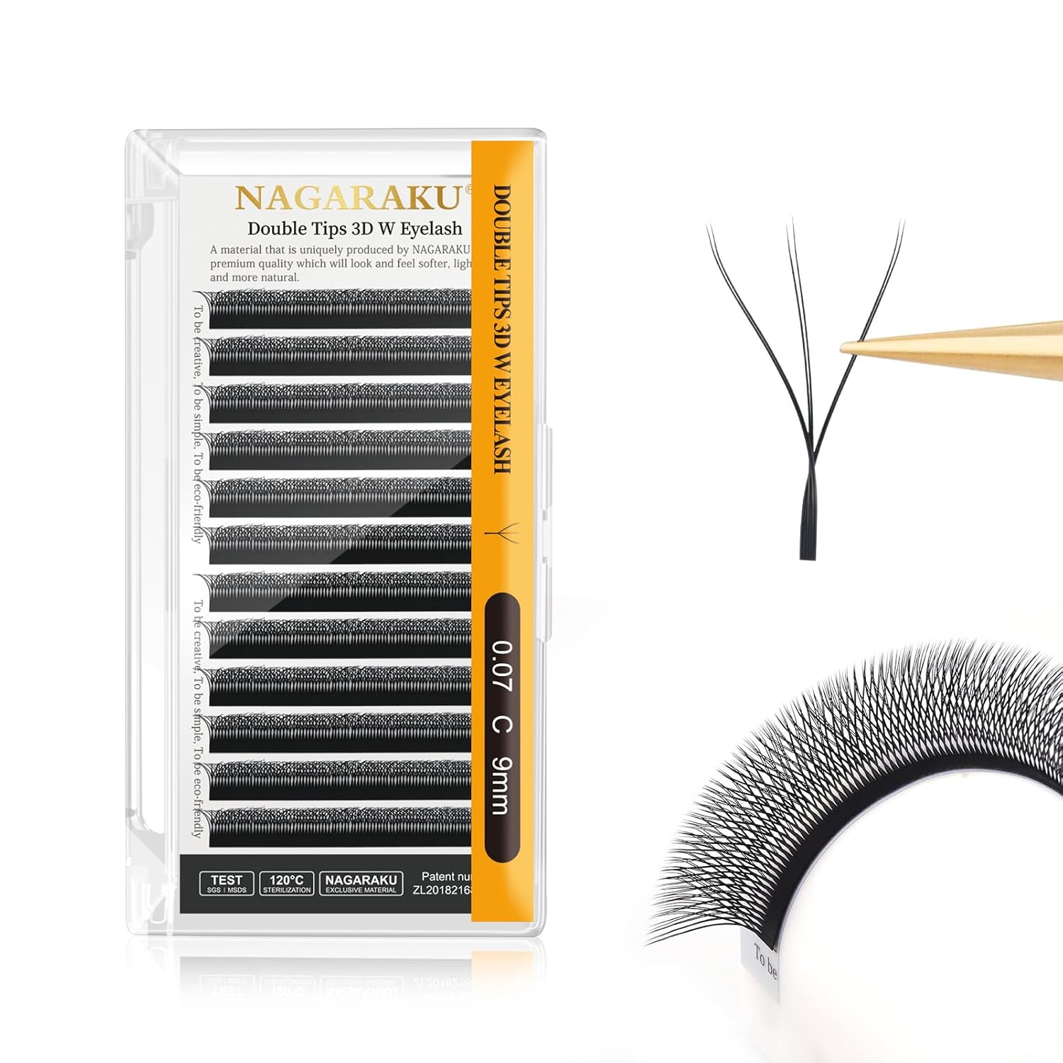 Amazon.com: NAGARAKU WW Eyelash Extensions Supplies Double W lash ...