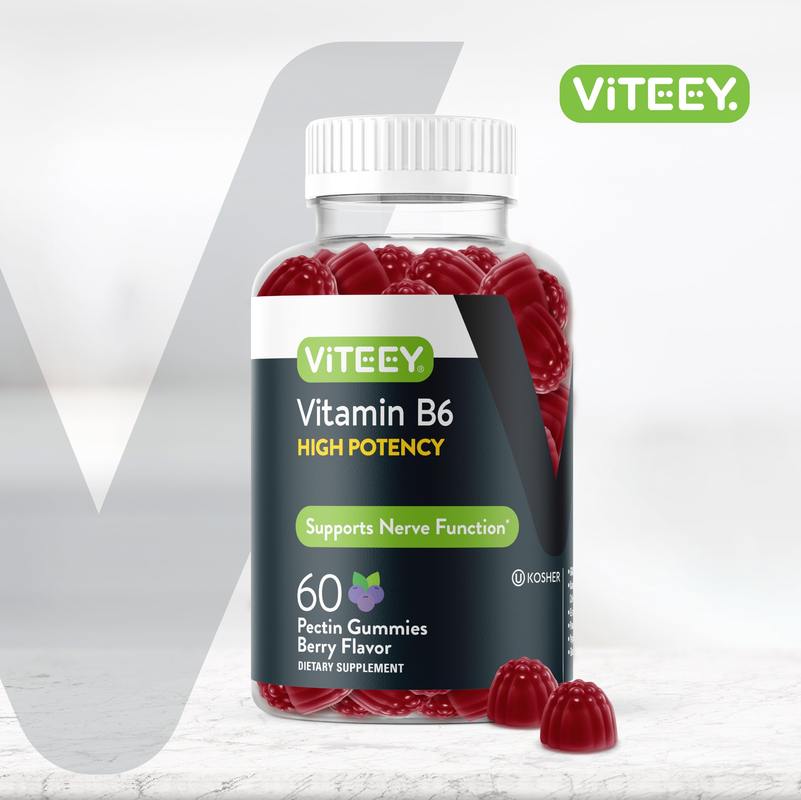 Snapklik.com : Vitamin B6 Gummies 100mg For Adults & Teens - B6 ...