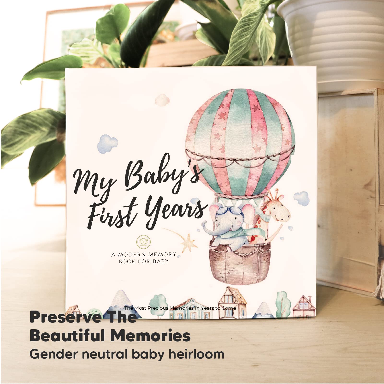 Floral Hardcover Baby Milestone Journal For Girls Baby Girl Memory Book ...
