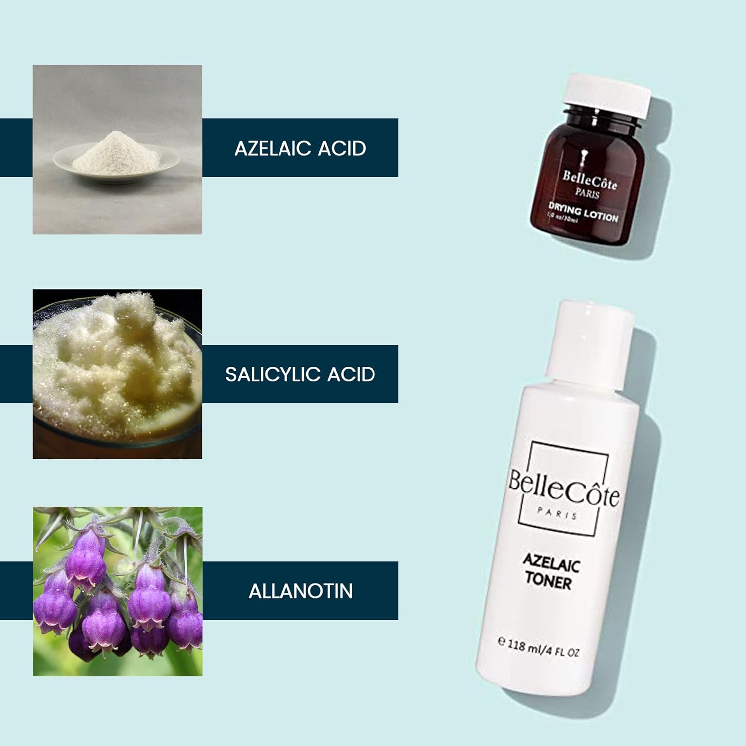 Azelaic Toner – Loción de secado Duo – Juego de tratamiento facial para ...