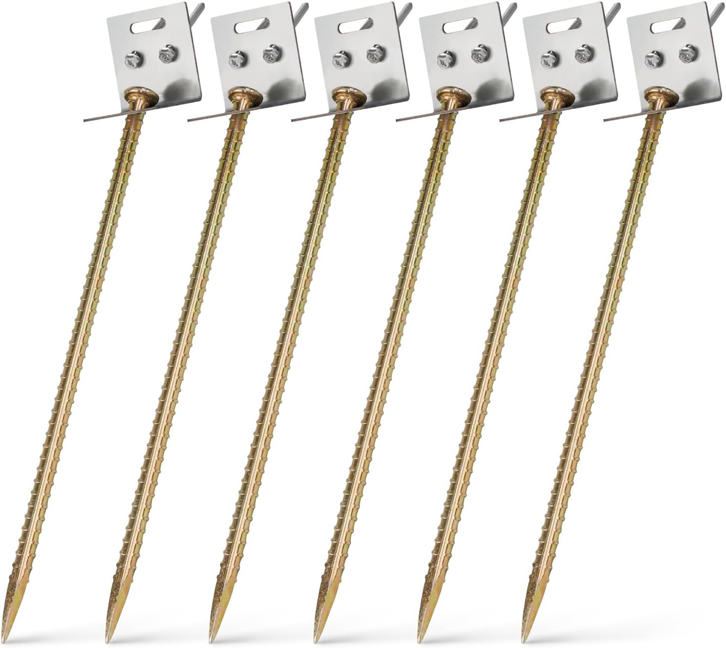 Amazon.com : 16 Inch Ground Anchor Screw in with Brackets- 1/2 Inch ...