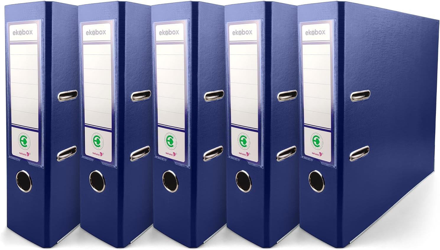 Netuno 5x Akten-Ordner Dunkelblau DIN A4 2-Ring-Mechanik Ringorder a4 ...