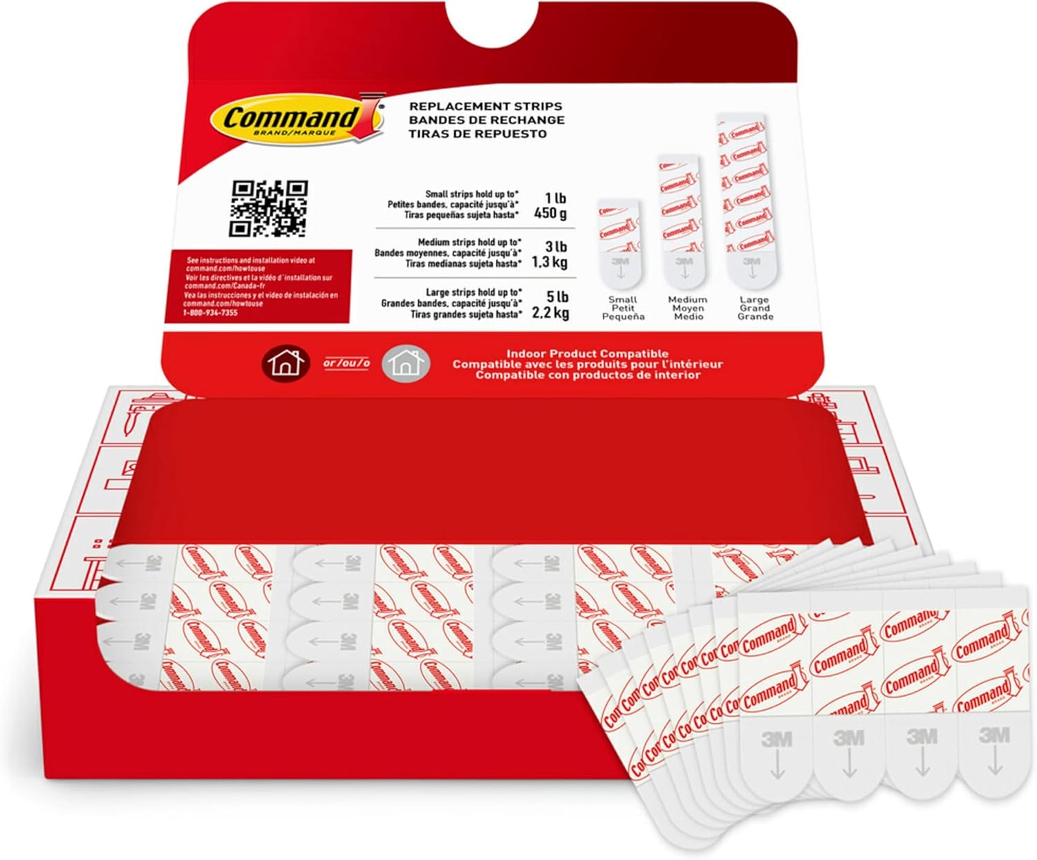 Command Small Refill Adhesive Strips, Damage Free Hanging Wall Adhesive ...