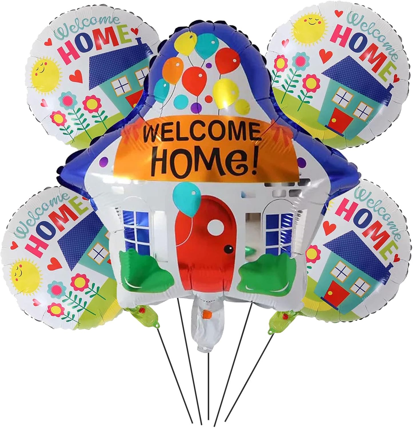 Amazon.com: 5PCS Welcome Home Mylar Balloons Decorations Set Welcome ...