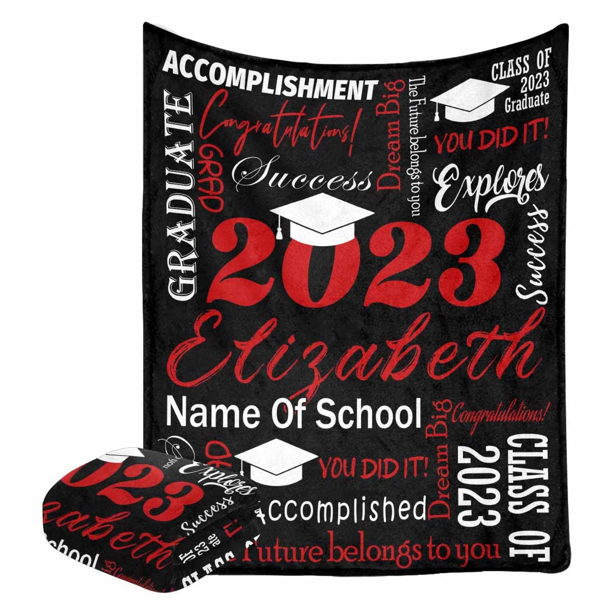 Amazon.com: LOSARON Personalized 2023 Graduation Blanket You Did It ...