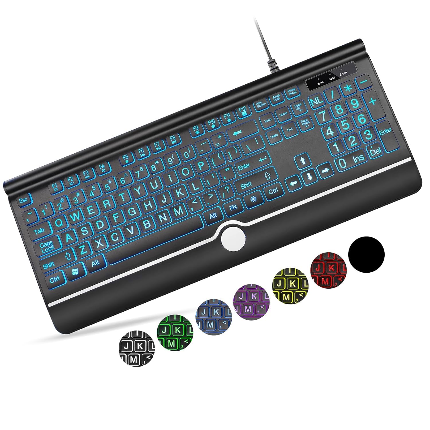 Amazon.in: Buy Luzarriba Computer Keyboard Wired, LED Backlit Computer ...