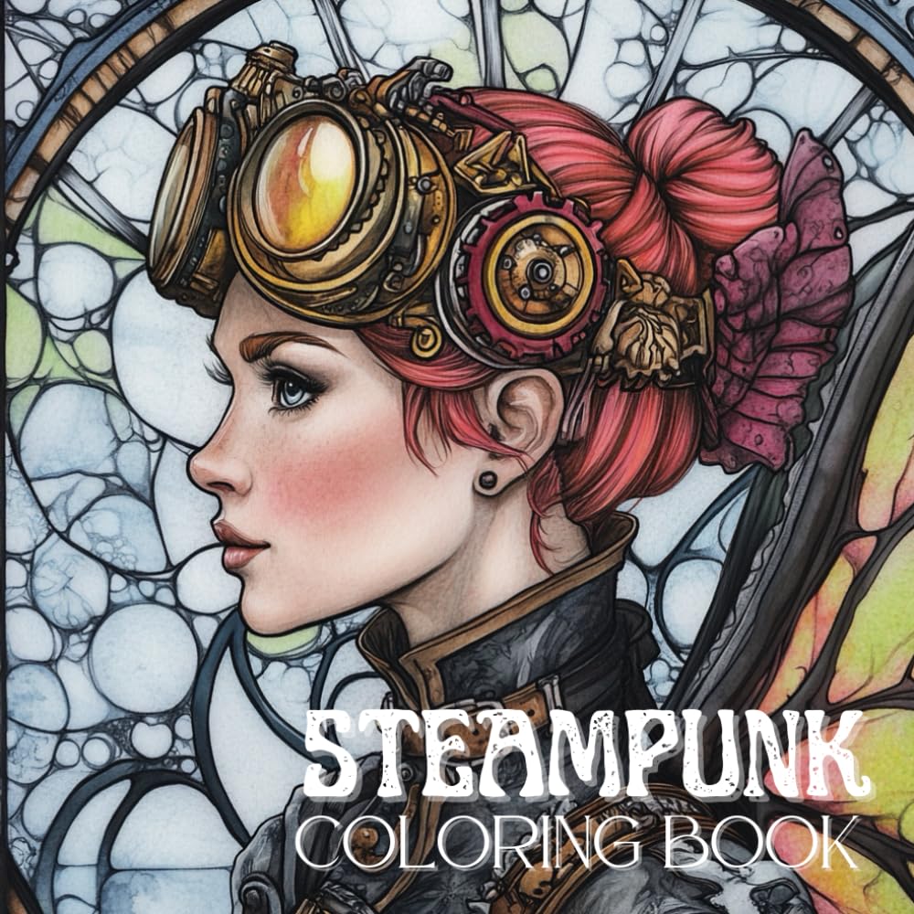 Amazon.com: SteamPunk Coloring Book: Whimsical Adventures in a Steam ...