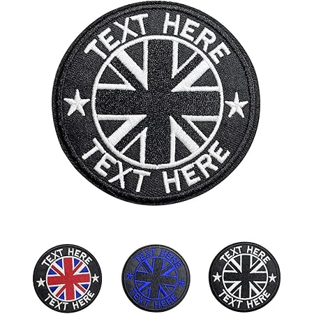 Customized Name Patches, Embroidered British Flag Military Patches 2 ...