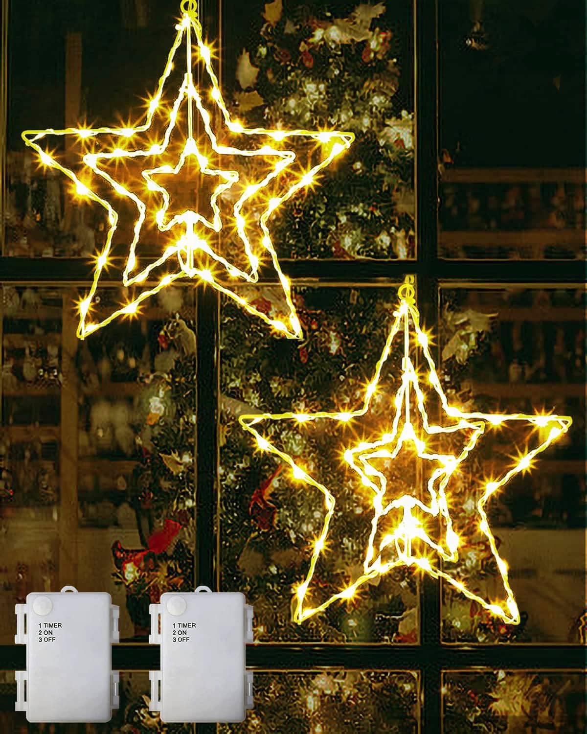 Outdoor Christmas Lights Stars 320 Led Christmas Multi Coloured