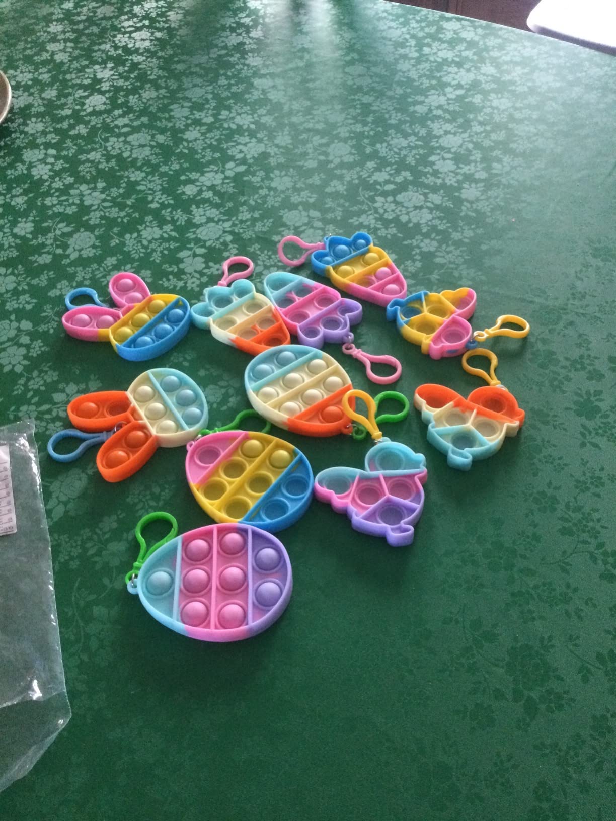 Amazon.com: JOYIN 12 PCS Easter Pop Fidget Toys, Pop Keychain, Fidget ...