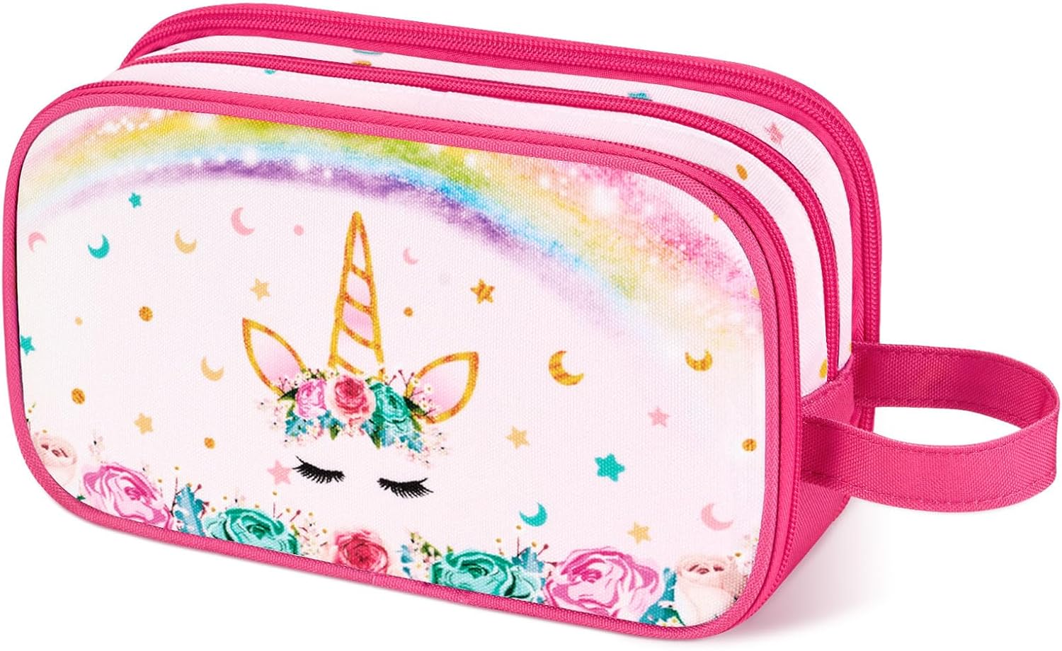 Amazon.com: Rainbow Unicorn Toiletry Bag - Travel Toiletry Bag for Kids ...