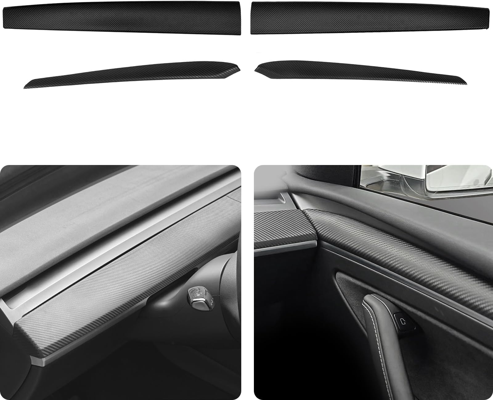 ThinsGo für Tesla Model 3 Model Y Dash Wrap Türverkleidung Dashboard ...