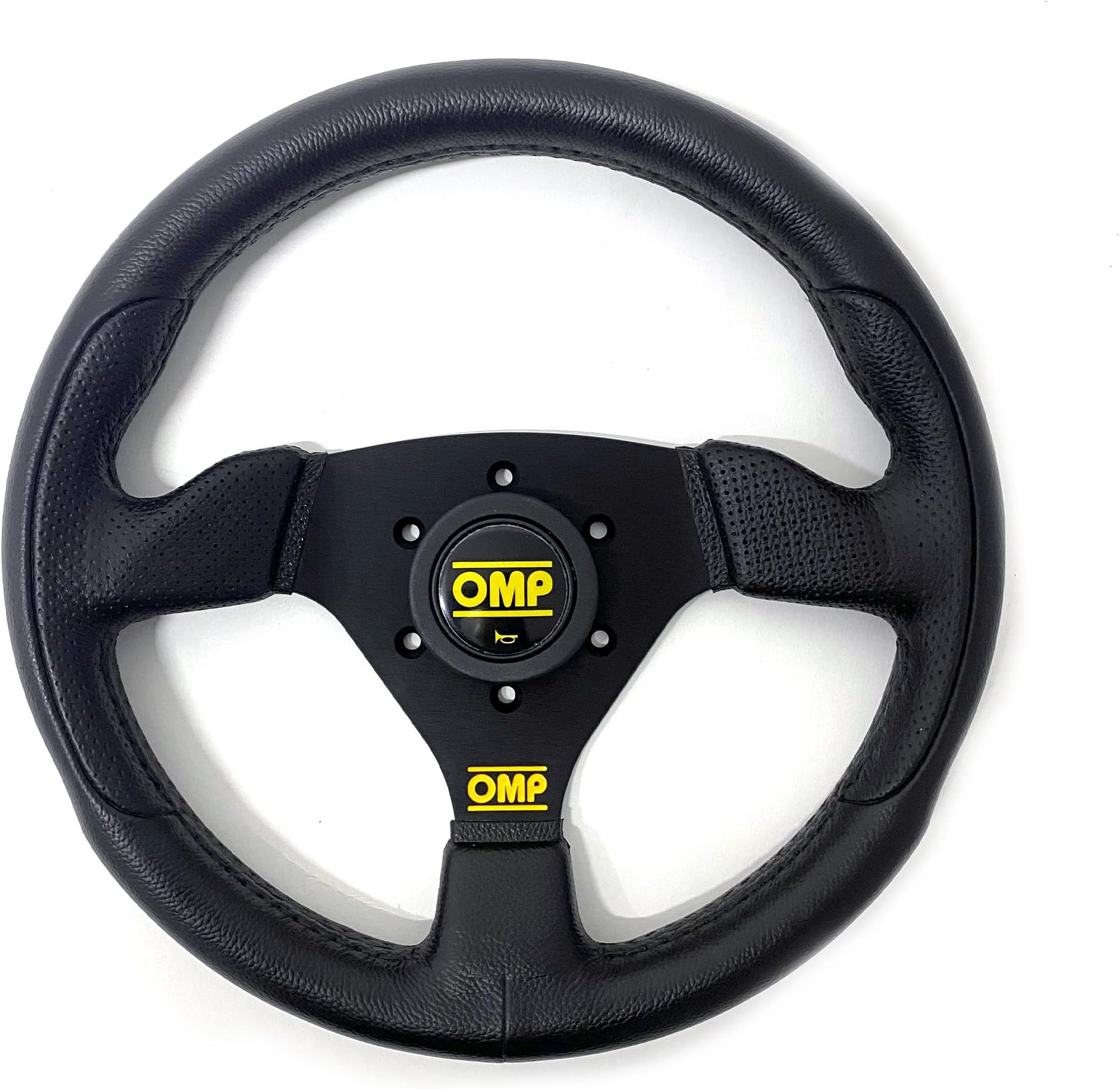 SUPERQUADRO OMP STEERING WHEEL BLACK SPOKES RIM BLACK SUEDE : Amazon.co.uk: Automotive