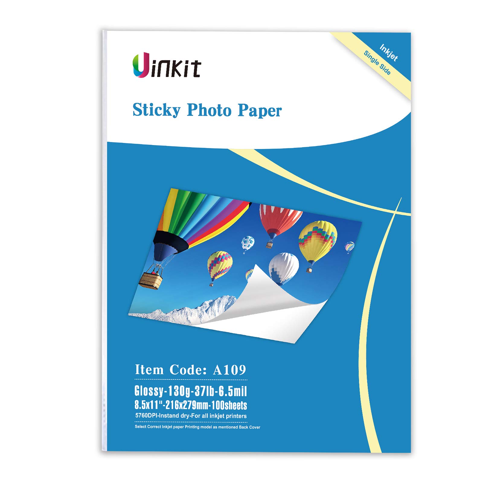 Buy Uinkit 100 Sheets Glossy Sticker Paper Photo 8 5x11 Inkjet Self