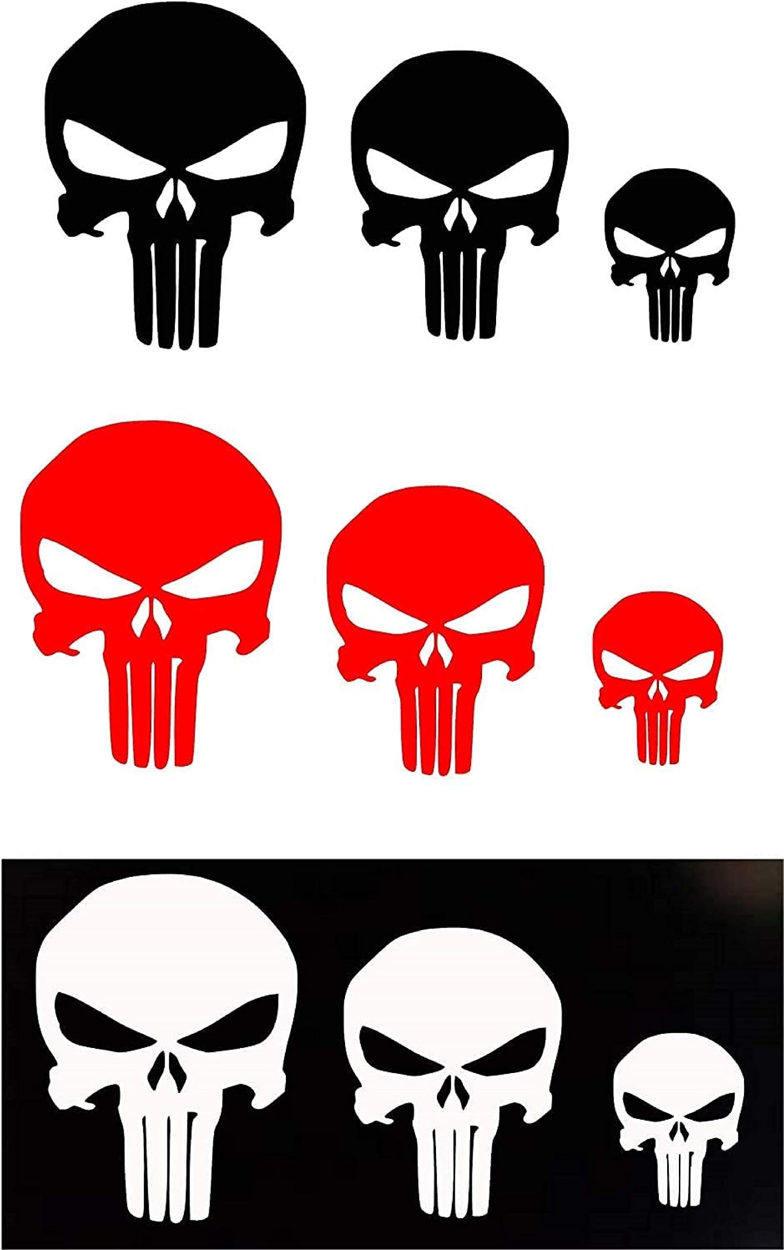 Amazon.com - DW - Punisher Logo Skull Vinyl Decal Sticker Decal Bumper ...