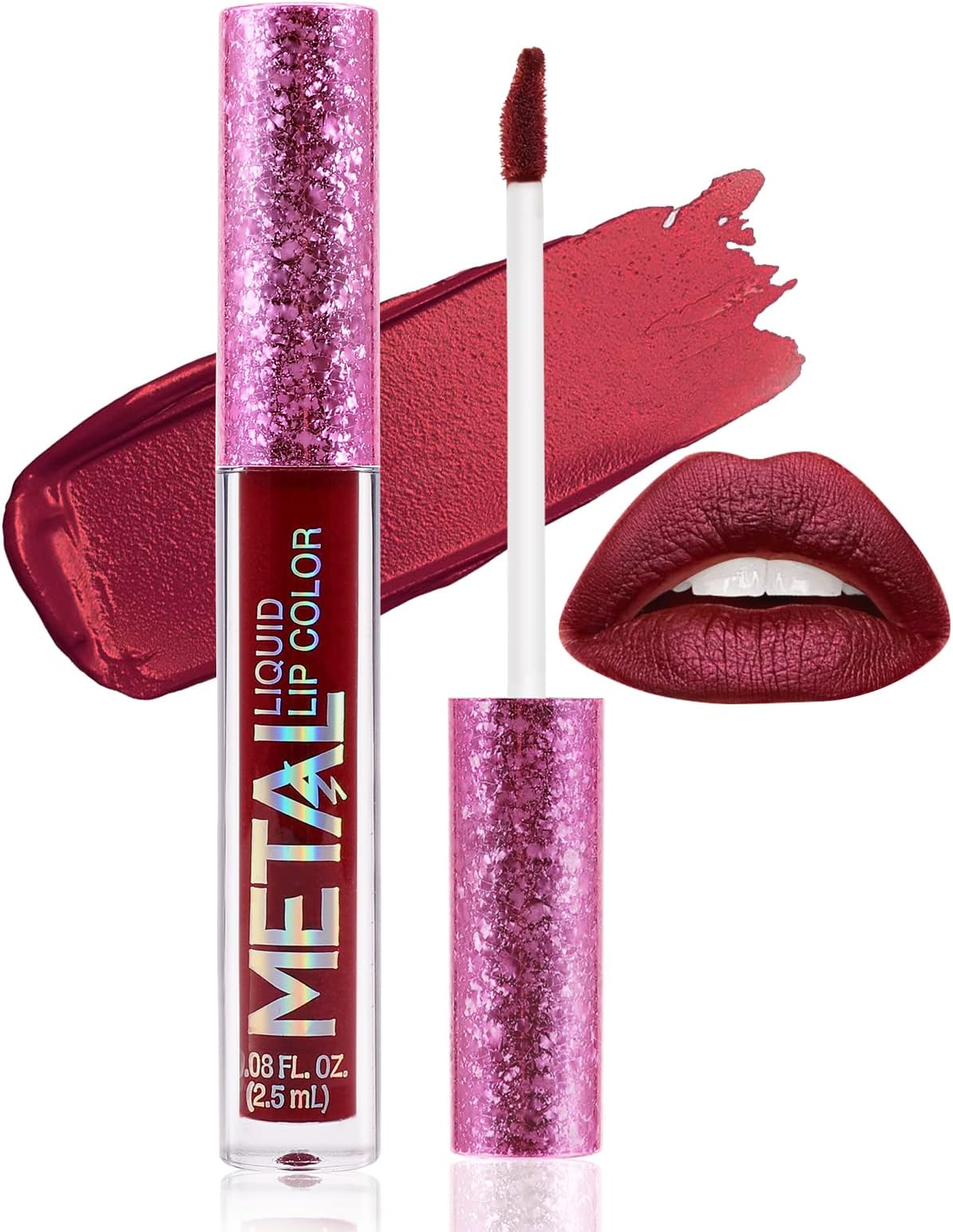 Amazon.com : 4 Colors Glitter Lipsticks Diamond Shimmer Metallic Lip ...