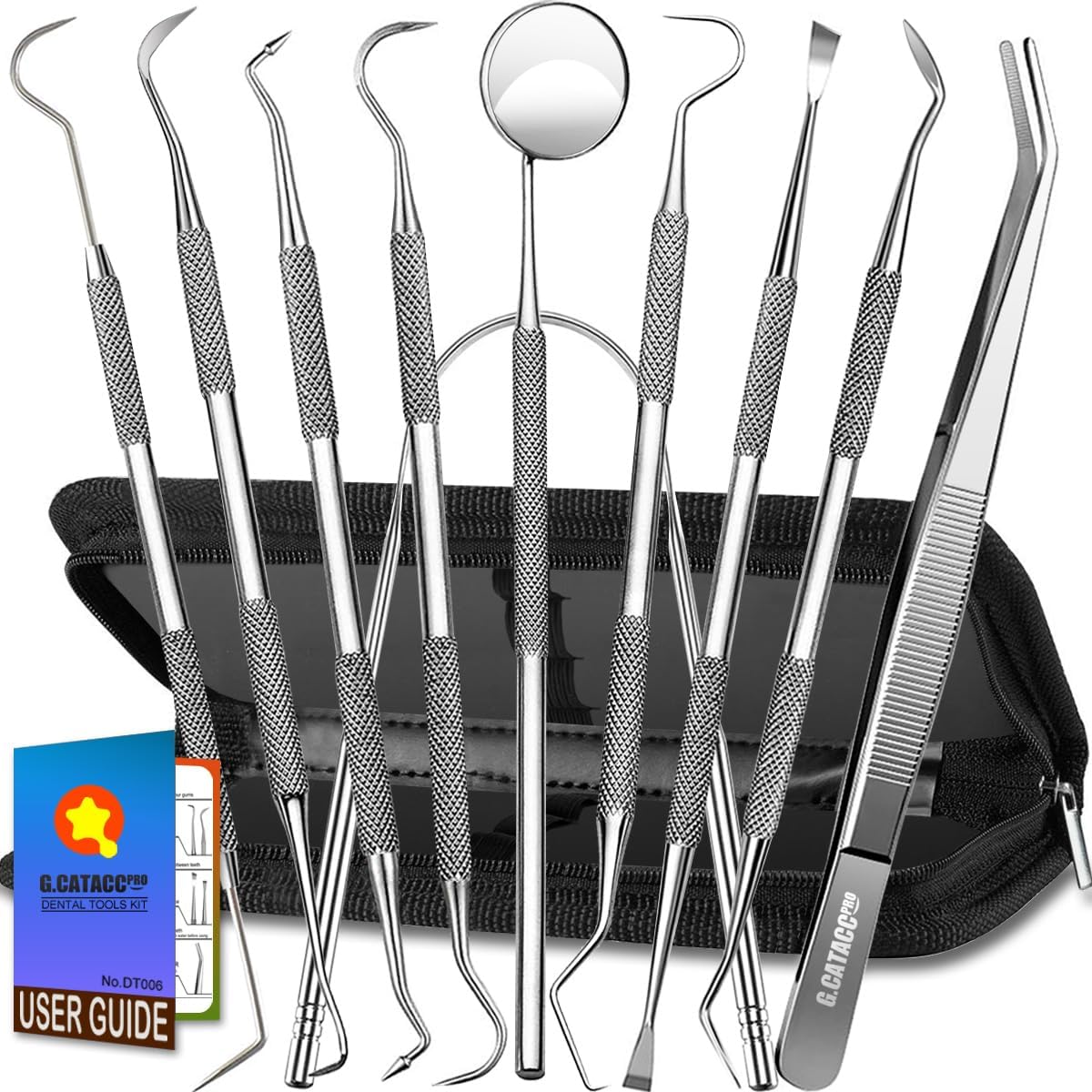 Amazon.com: G.CATACC Dental Tools, Dental Pick Teeth Cleaning Tools ...