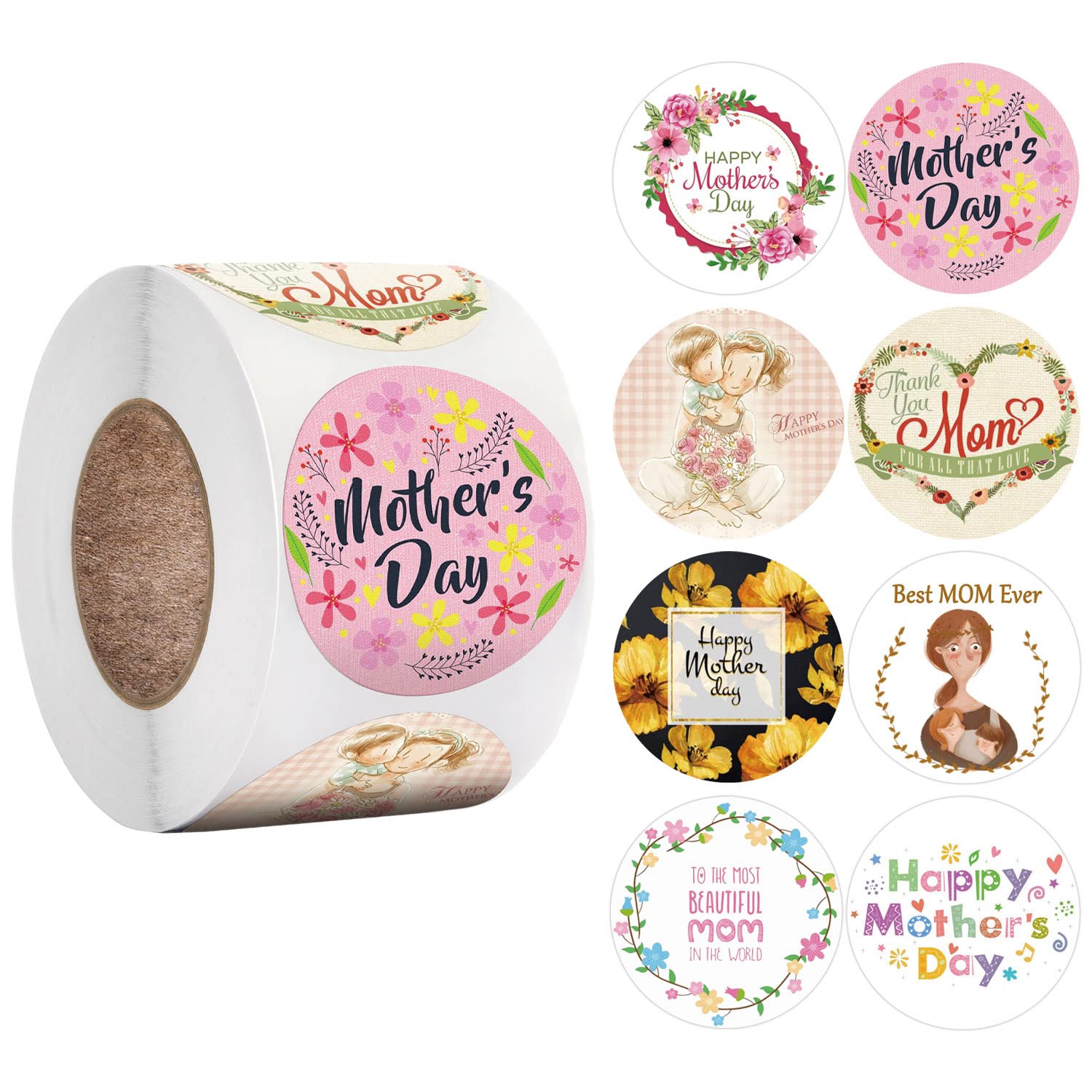 Snapklik.com : Happy Mothers Day Stickers 500 Pcs Mothers Day Label ...